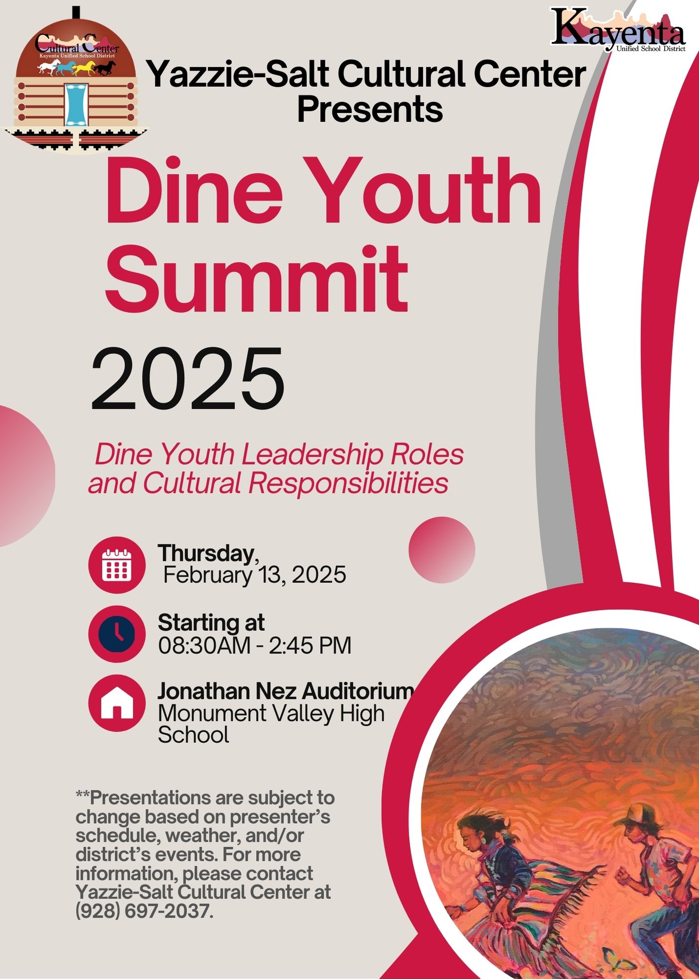 Upcoming Cultural Presentation Flyer | Kayenta Unified School District