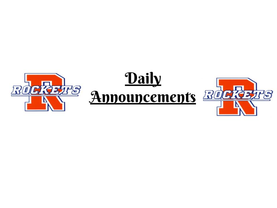 RJHS Daily Announcements 4-23-25 | Rochester Junior High School