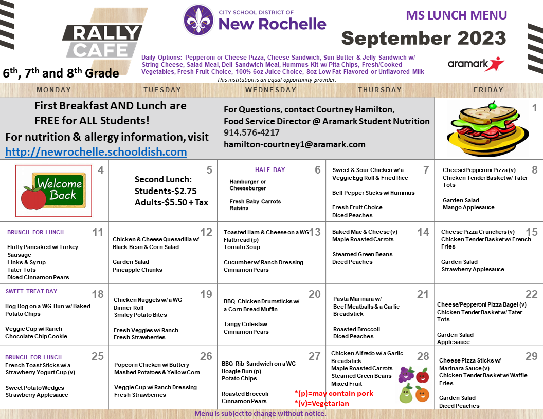 Food and Nutrition Services | City School District of New Rochelle
