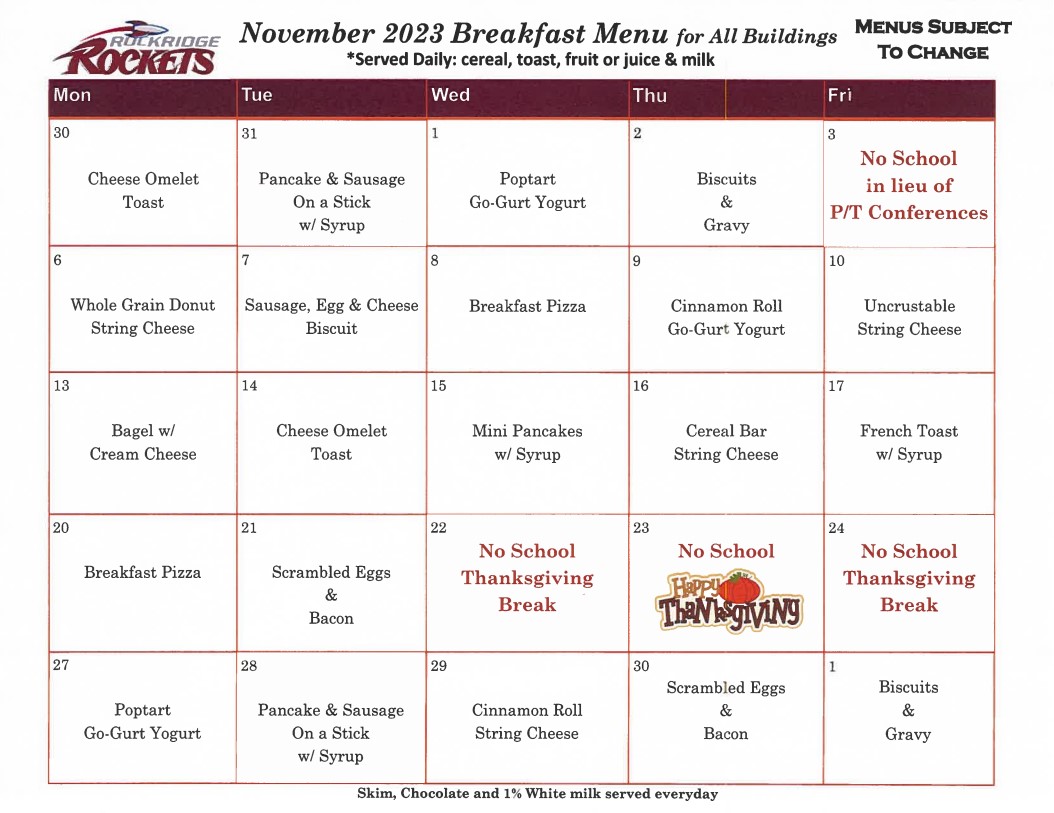 Food Services | Rockridge School District