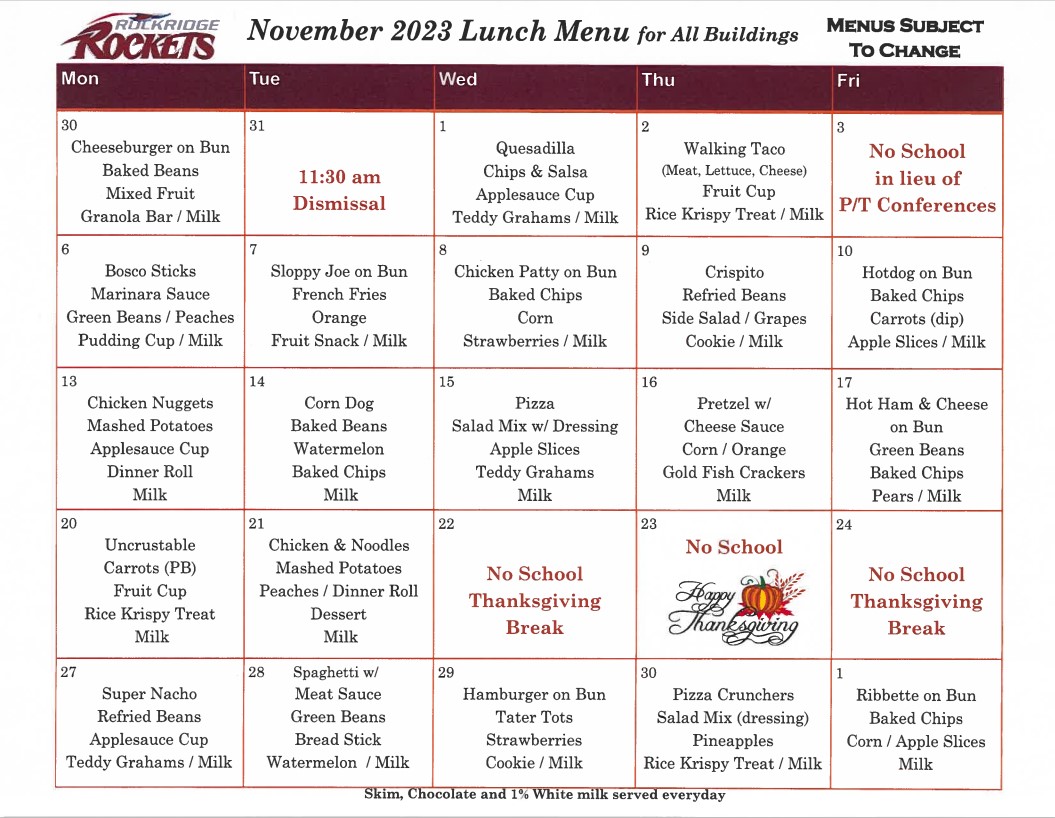 Food Services | Rockridge School District