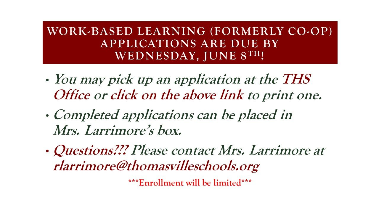 Work-Based Learning | Thomasville High School