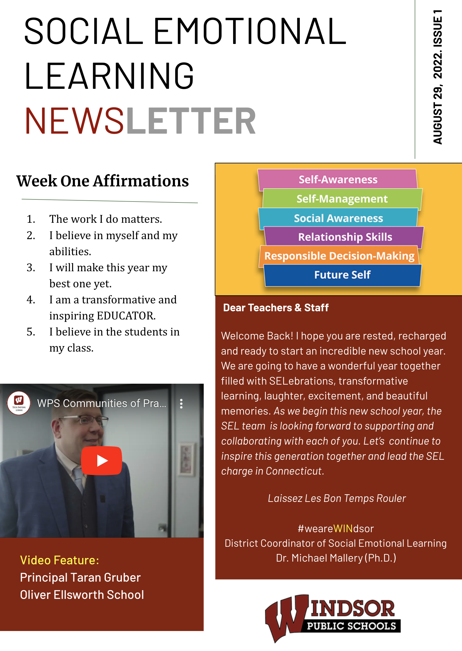 Social Emotional Learning (SEL) | Windsor Public Schools