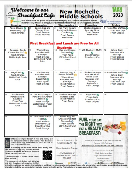 Menu at a Glance | Albert Leonard Middle School