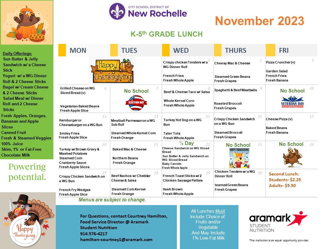Menu At A Glance Trinity Elementary School menu-at-a-glance-trinity-elementary-school