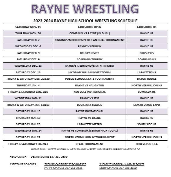 Wrestling | RAYNE HIGH SCHOOL