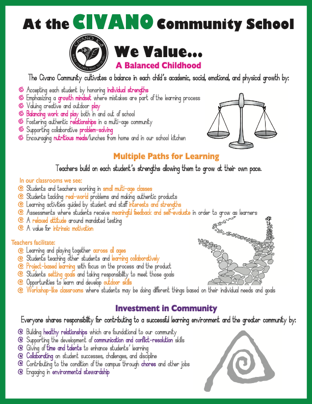 Mission, Vision and Values | Civano Community K-8 School