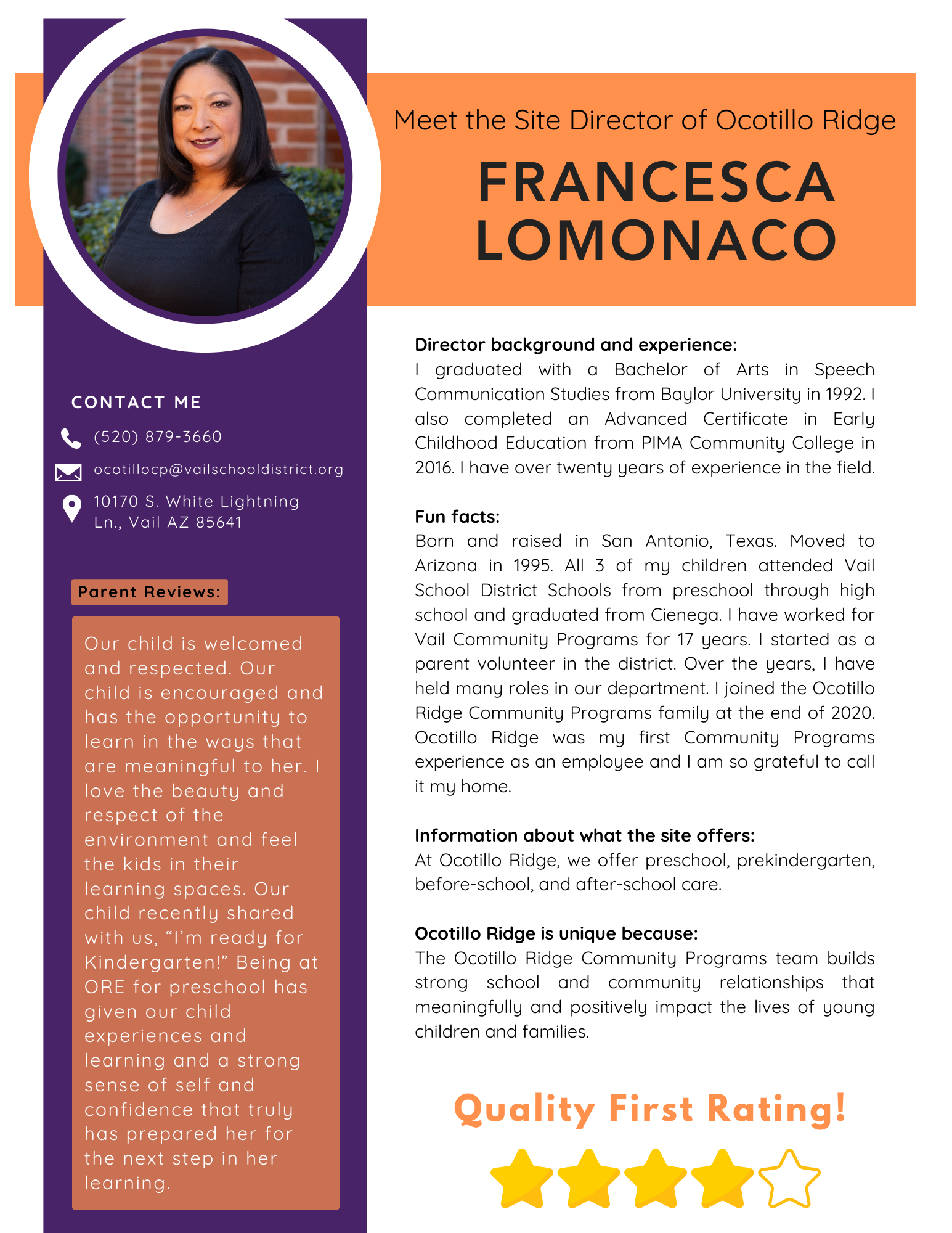 Ocotillo Ridge Elementary School | Vail Community Programs