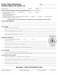 Safe School Resources | Senita Valley Elementary School