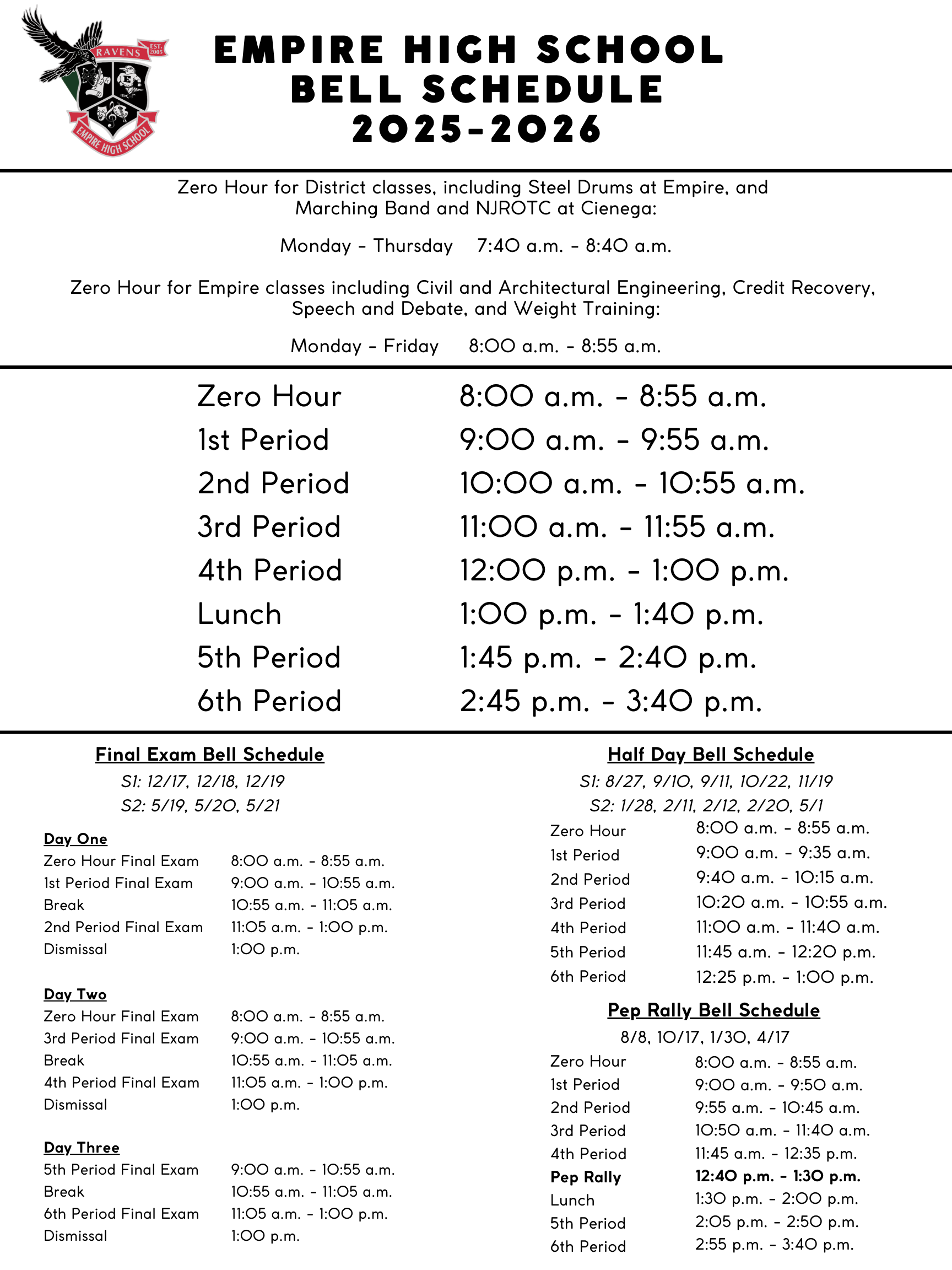 Aubrey High School Bell Schedule