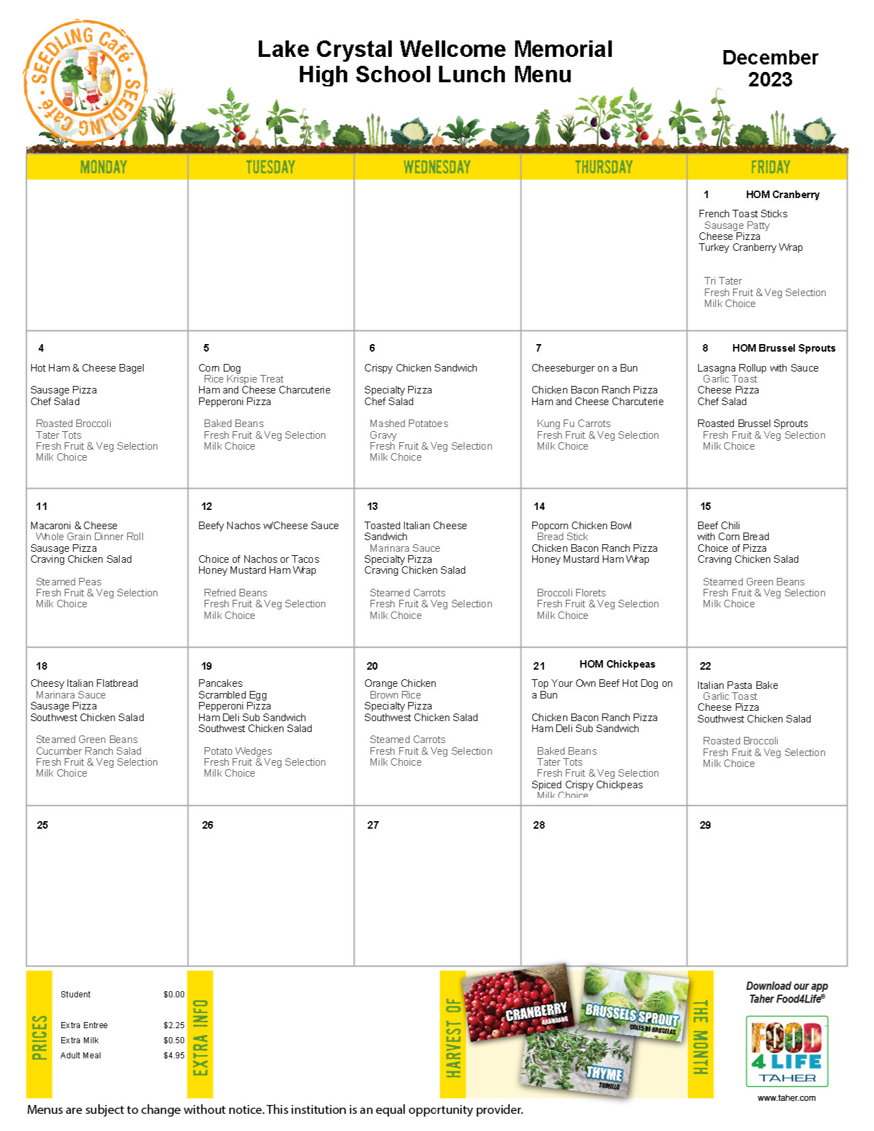 Dining | Lake Crystal Wellcome Memorial