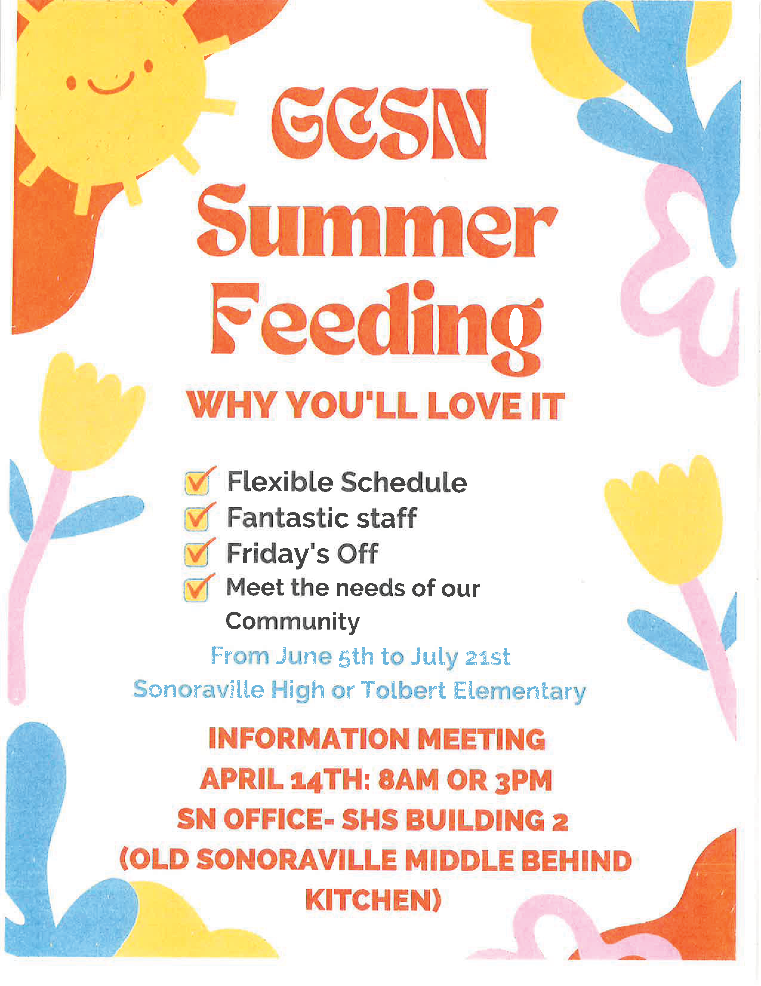 Summer Feeding Program | Gordon County Schools