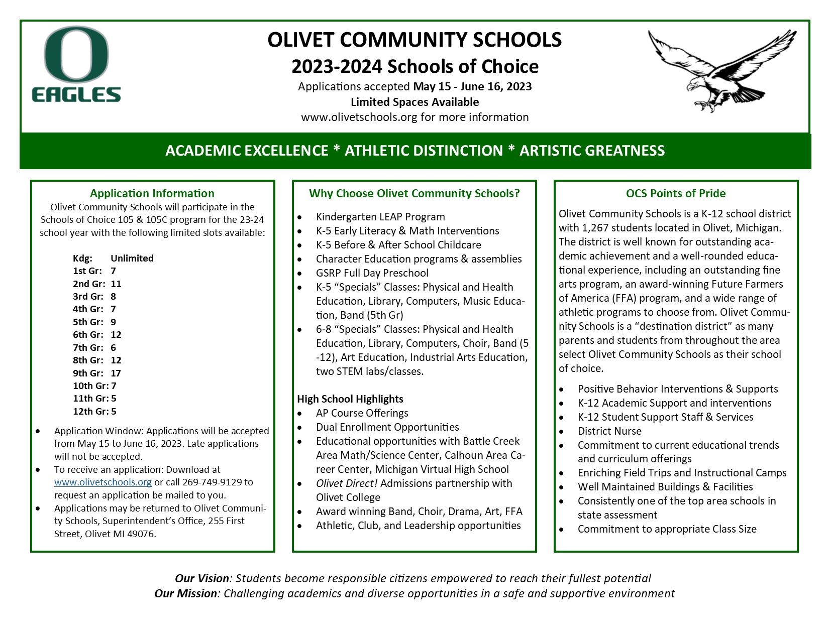 Schools of Choice | Olivet Community Schools