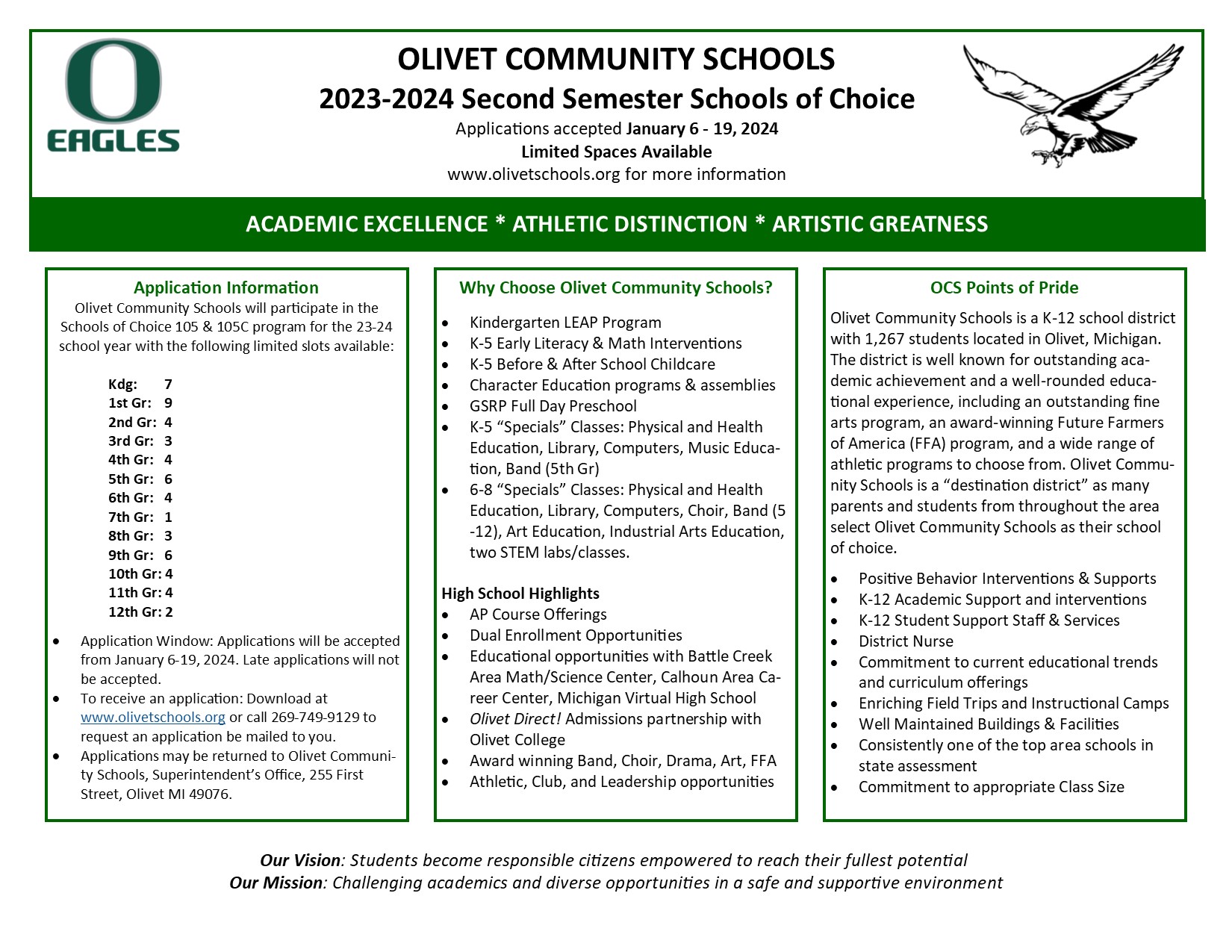 Schools of Choice | Olivet Community Schools
