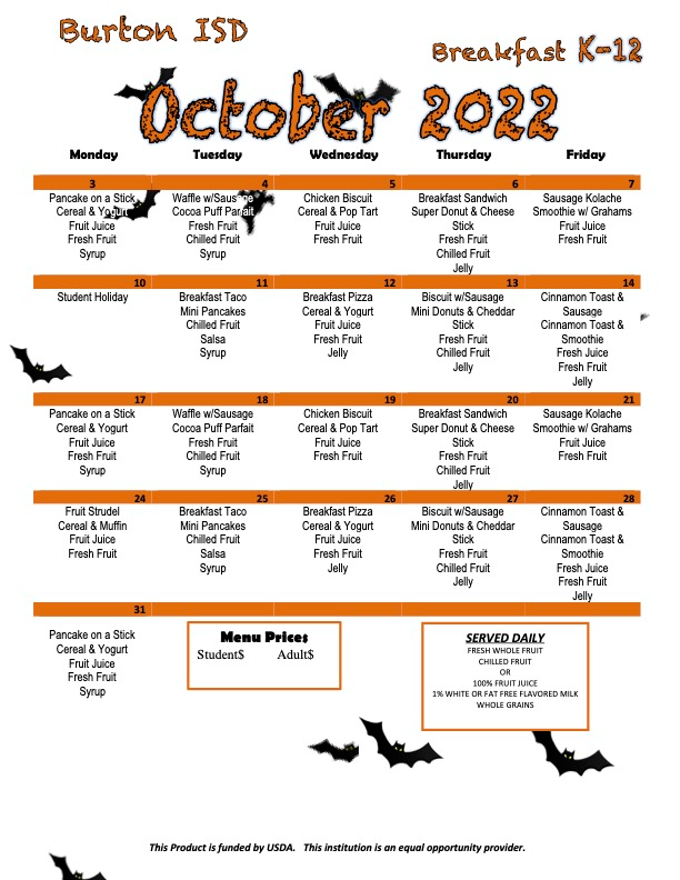 Child Nutrition | Burton Independent School District