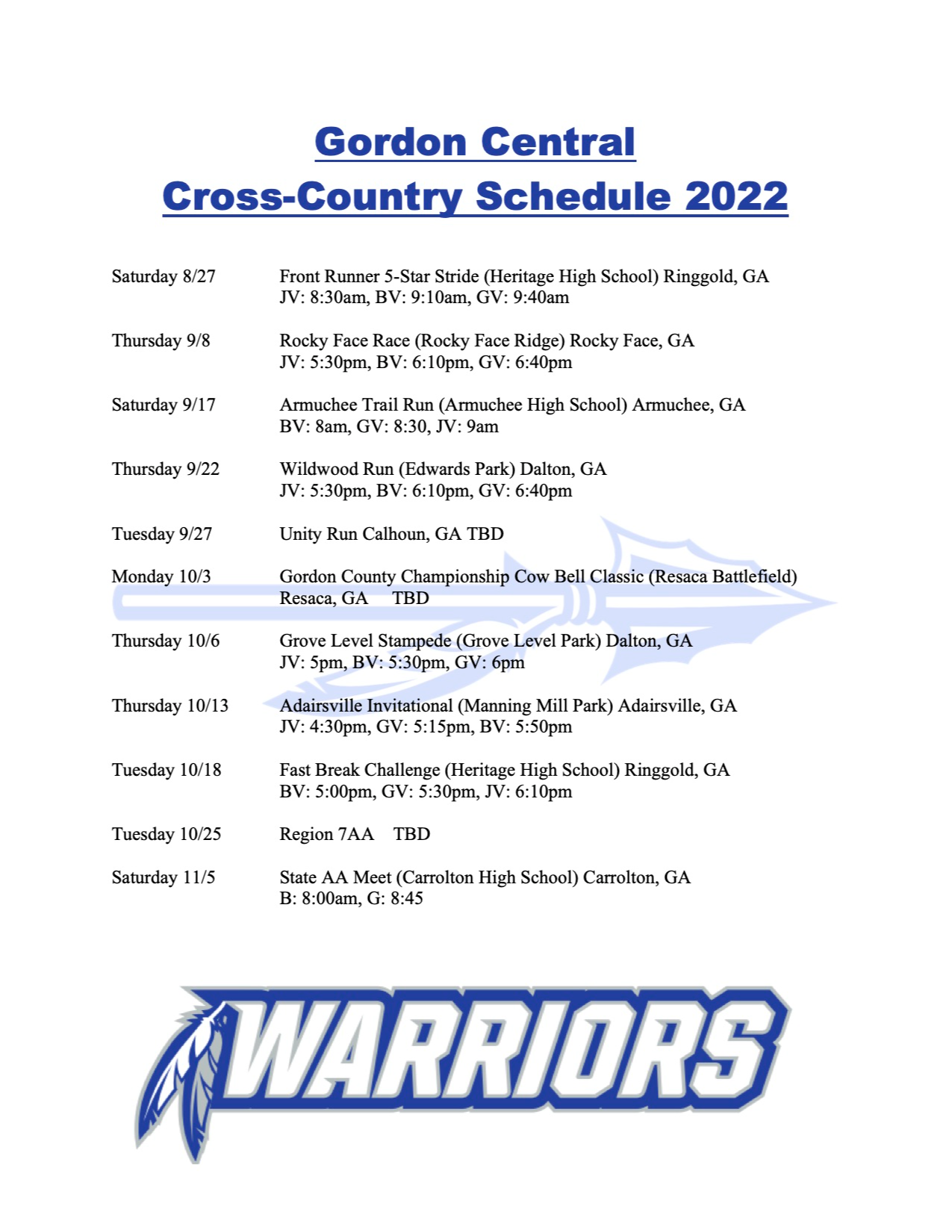 Cross Country | Gordon Central High School