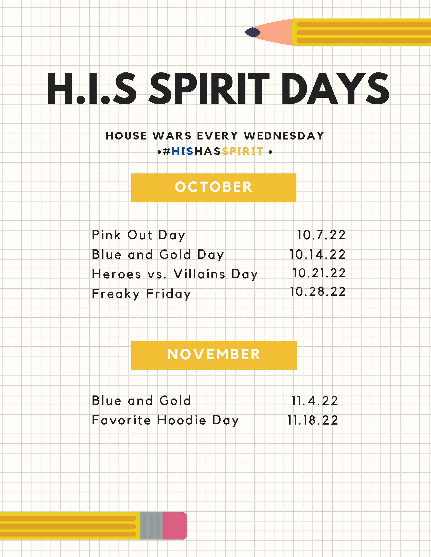 Spirit Days | Heritage Intermediate School