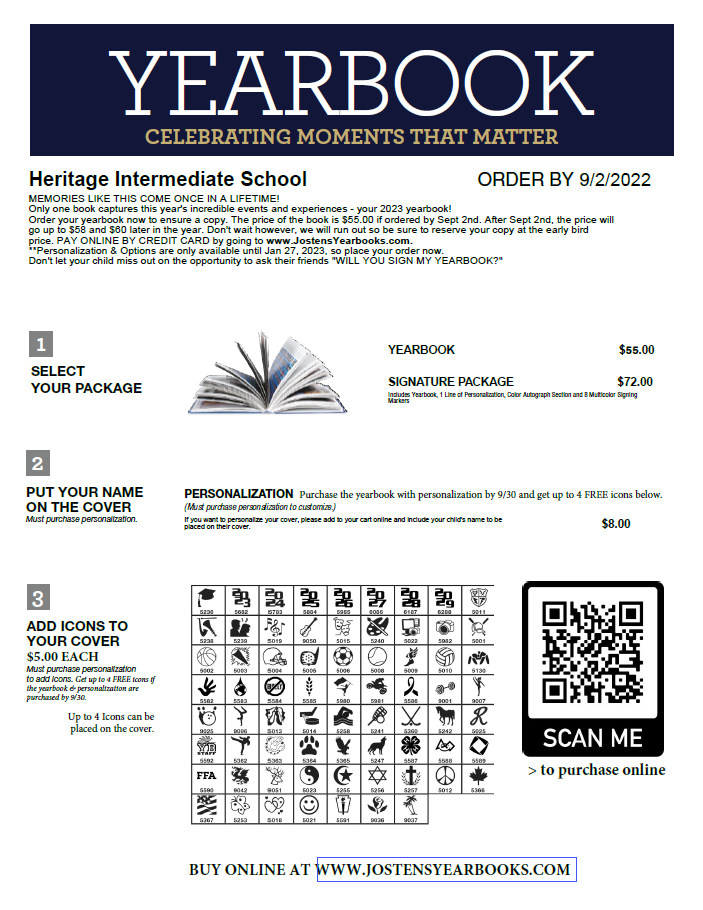 Yearbook | Heritage Intermediate School