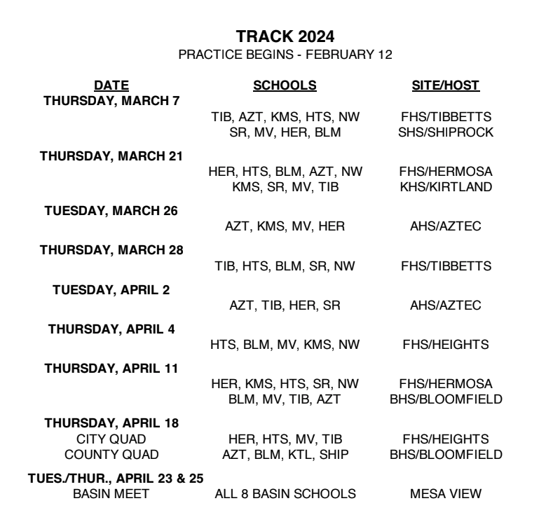 Spring Track | Hermosa Middle School