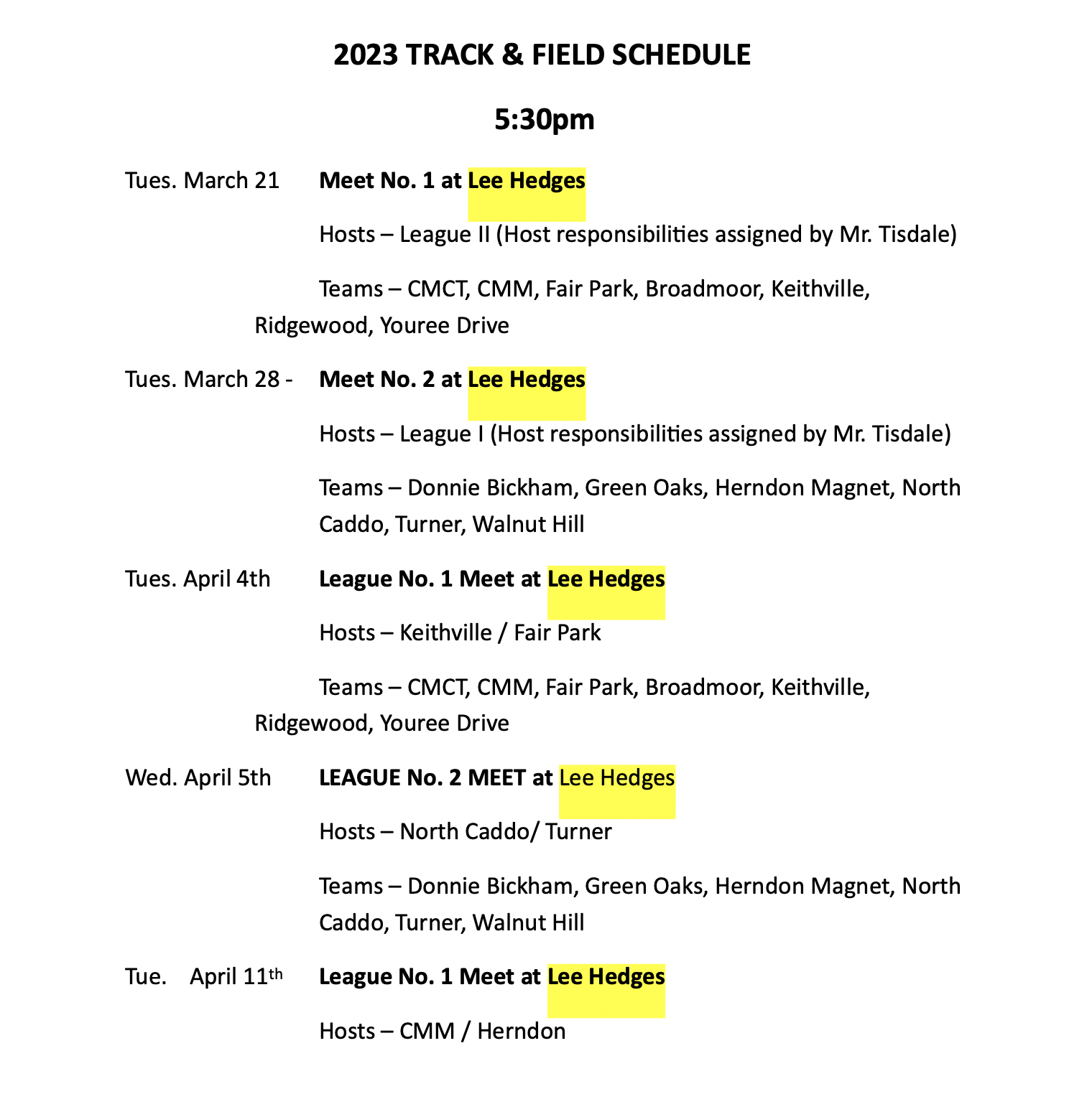 Track | Caddo Middle Magnet