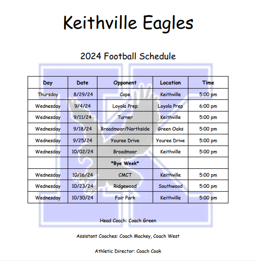 Football | Keithville Elementary/Middle