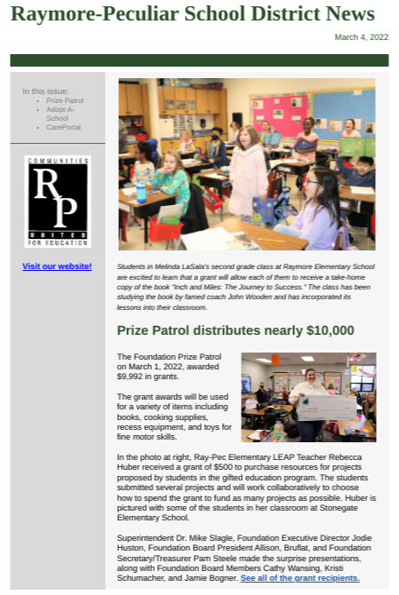 Raymore-Peculiar School News | RAYMORE-PECULIAR SCHOOL DISTRICT