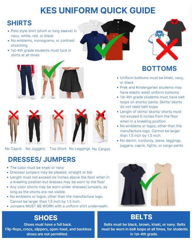 Uniform Quick Guide Expectations | Kaplan Elementary