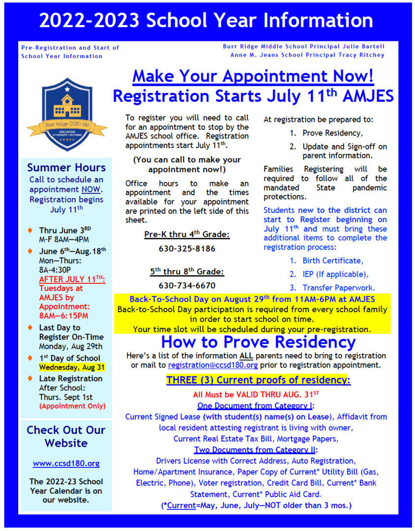 Registration Information | Community Consolidated