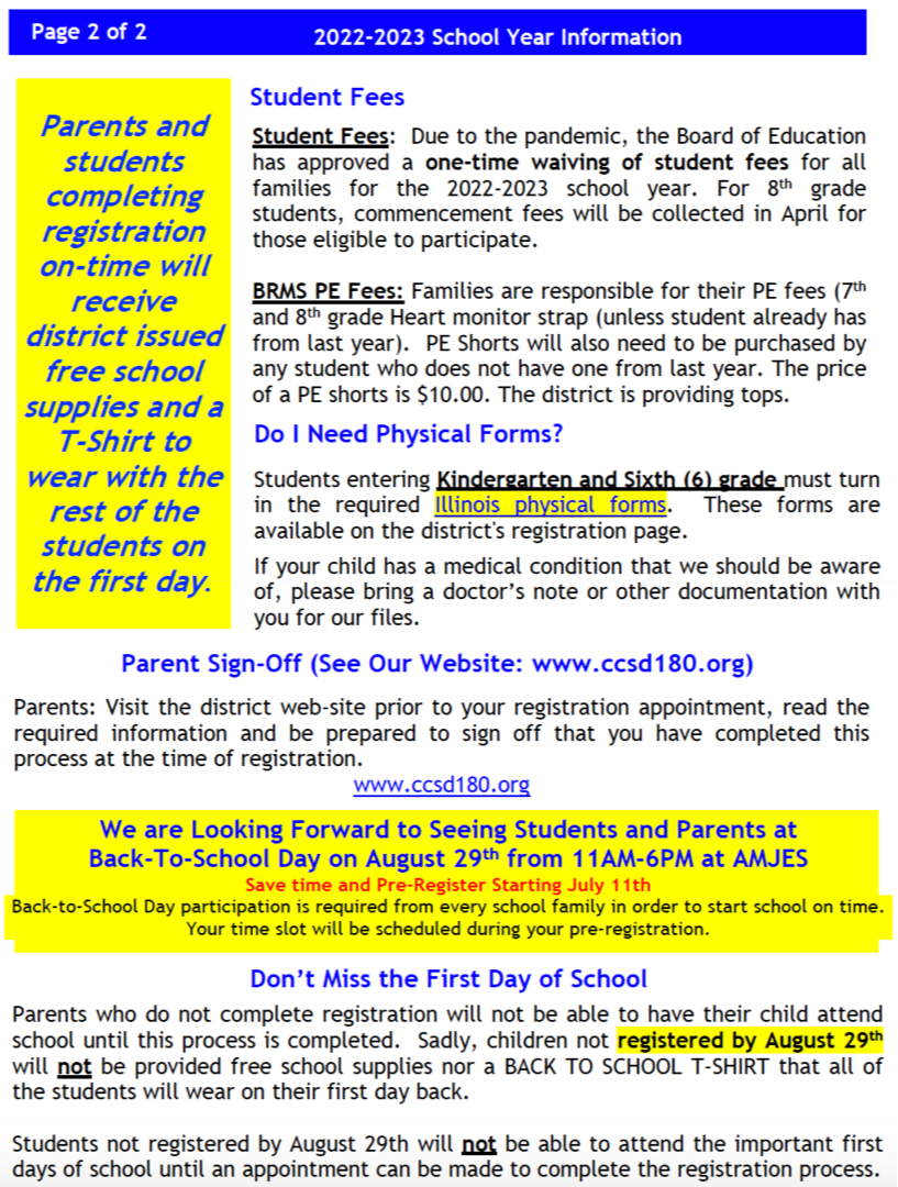 Registration Information | Community Consolidated