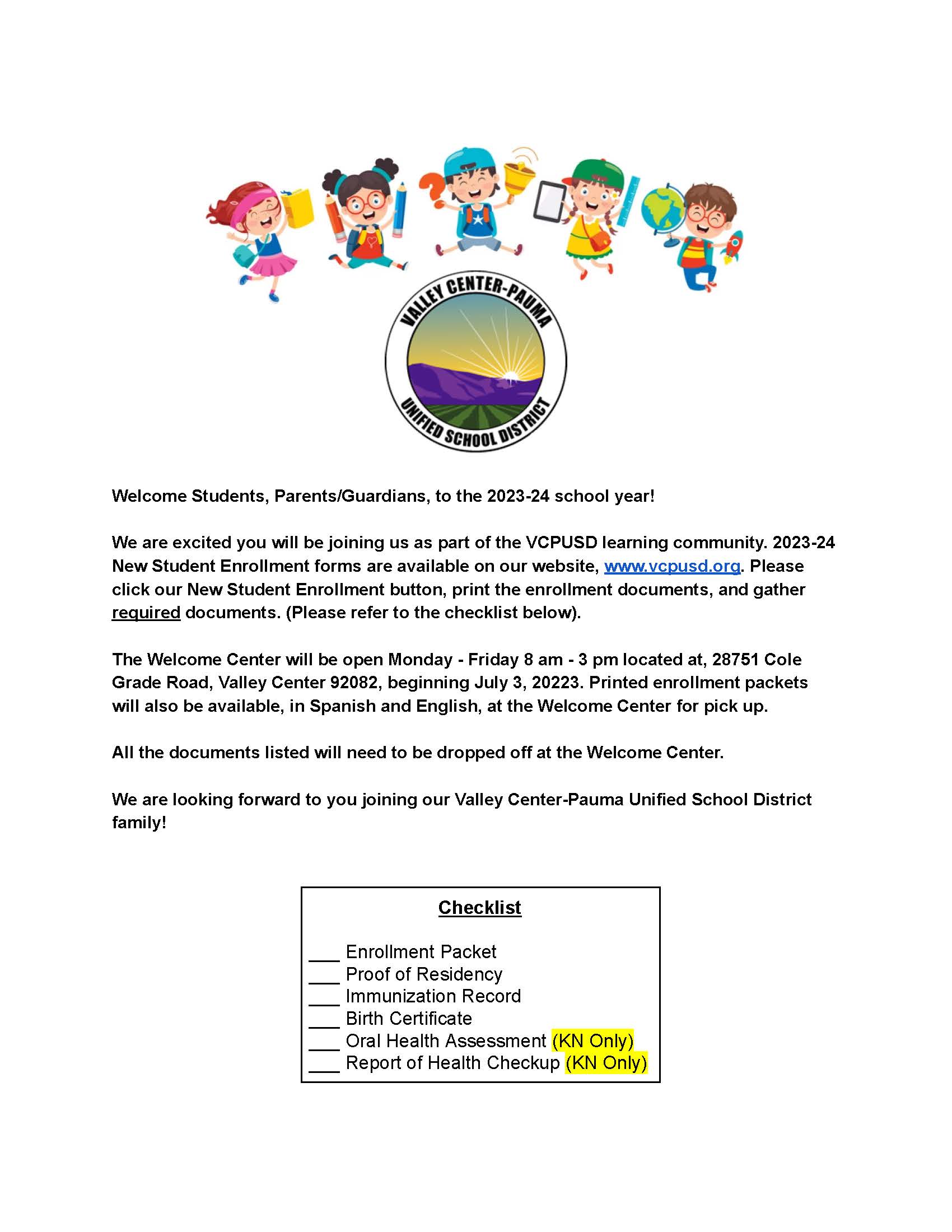 Enrollment | Valley Center-Pauma