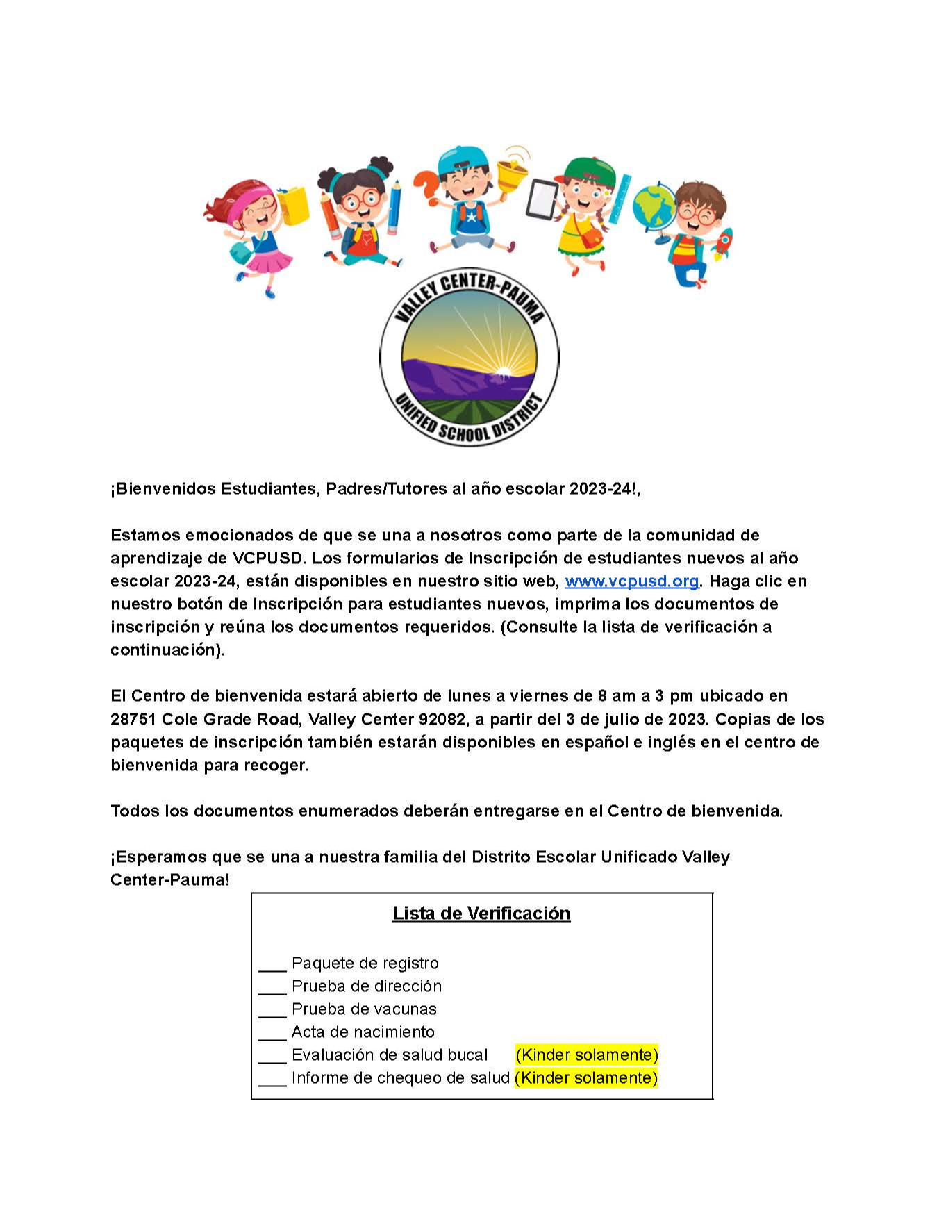Enrollment | Valley Center-Pauma