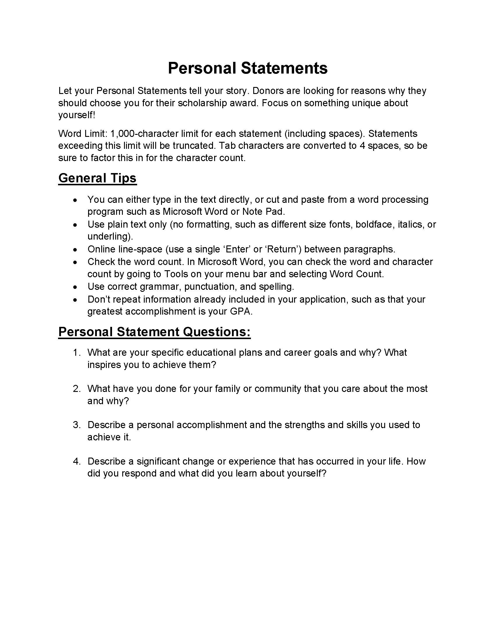 Personal Statements Myrtle Point School District 41